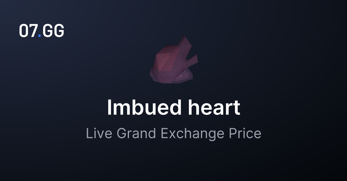 Imbued heart: Live GE Price on OSRS