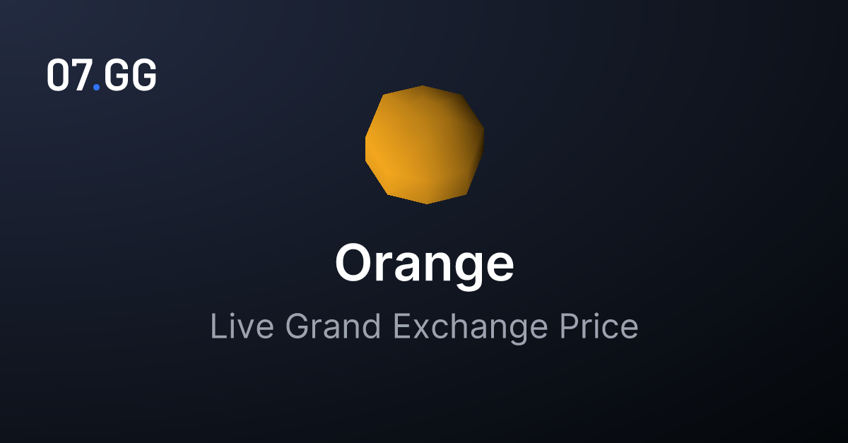 Orange: Live GE Price on OSRS