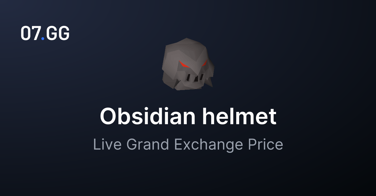 Obsidian helmet: Live GE Price on OSRS