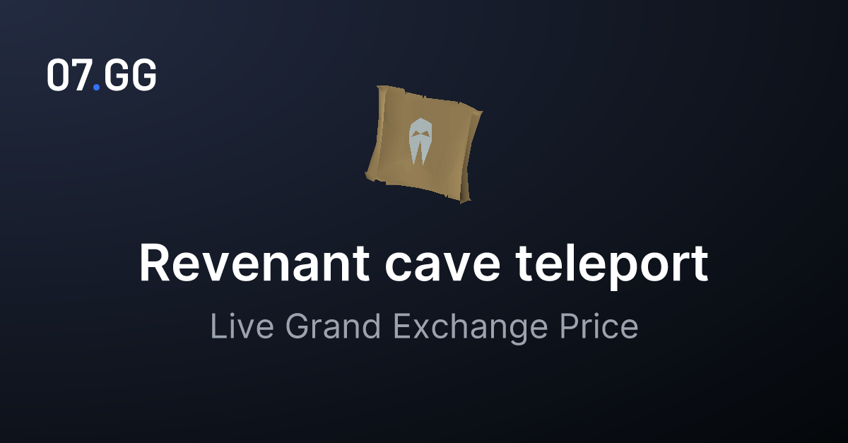 Revenant cave teleport: Live GE Price on OSRS