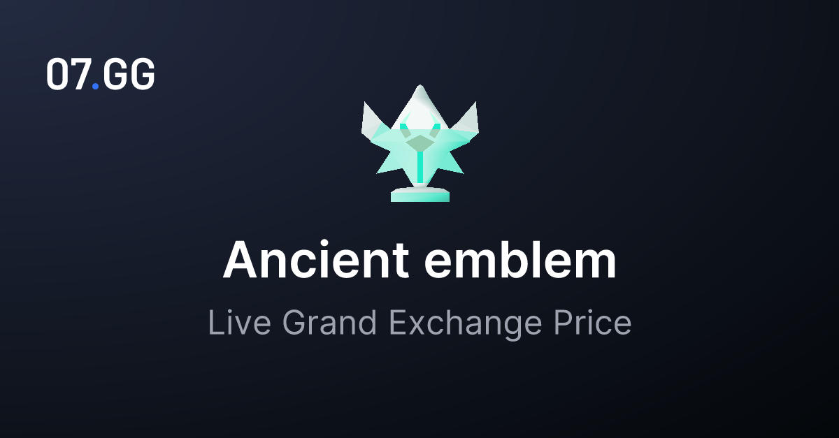 Ancient emblem: Live GE Price on OSRS