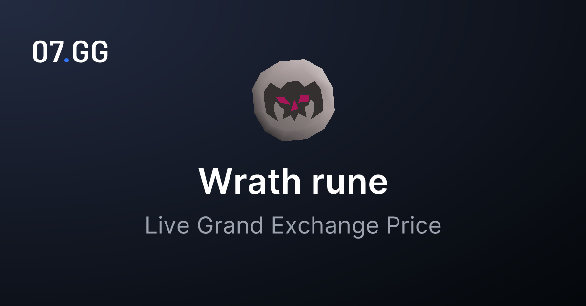 Wrath rune: Live GE Price on OSRS