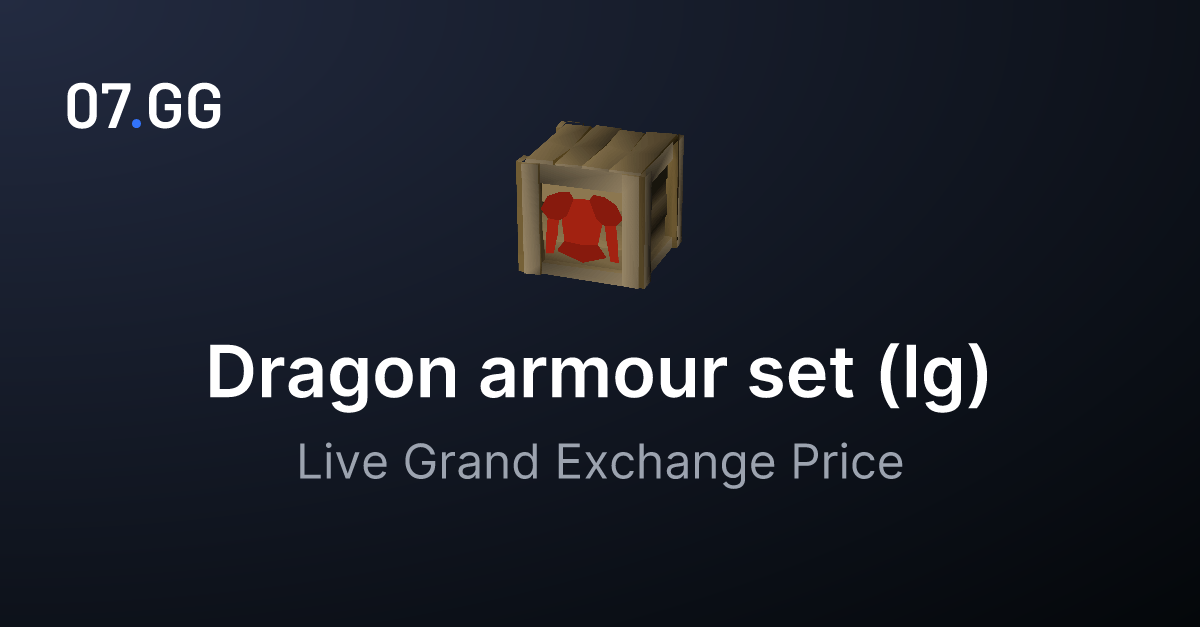 Dragon armour set (lg): Live GE Price on OSRS