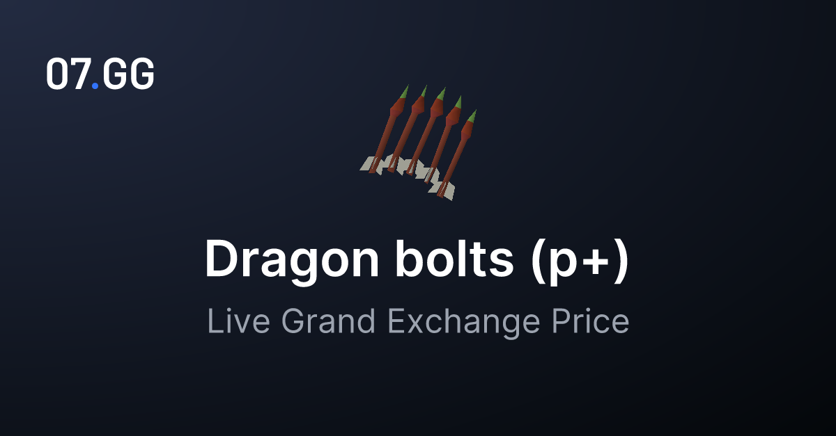 Dragon bolts (p+): Live GE Price on OSRS