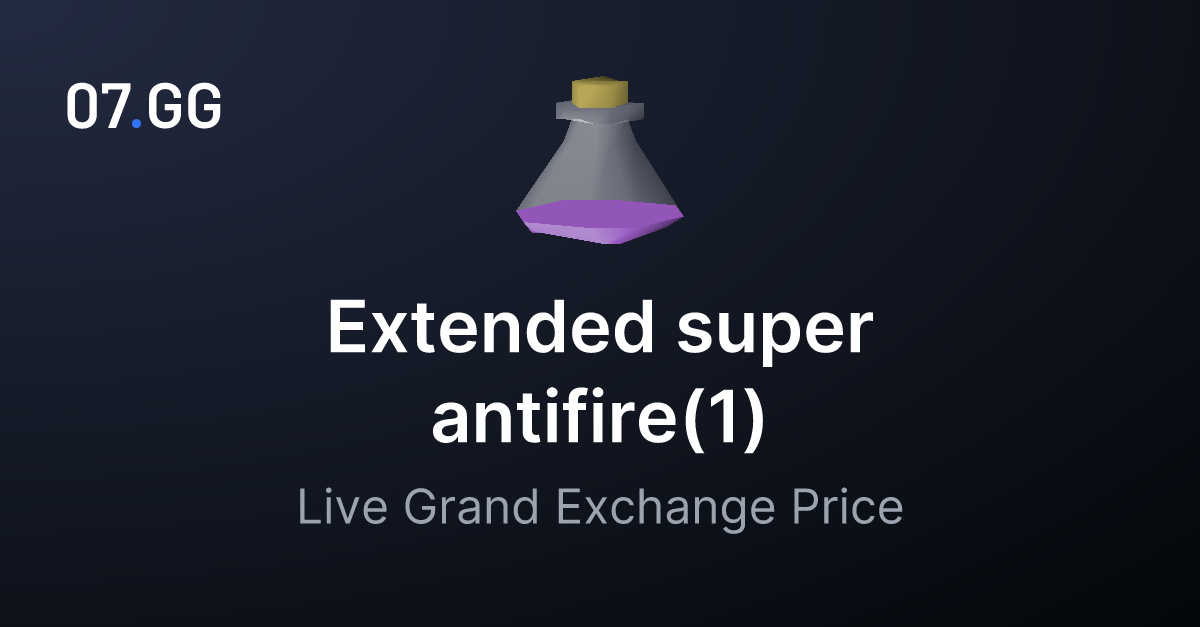 Extended super antifire(1): Live GE Price on OSRS