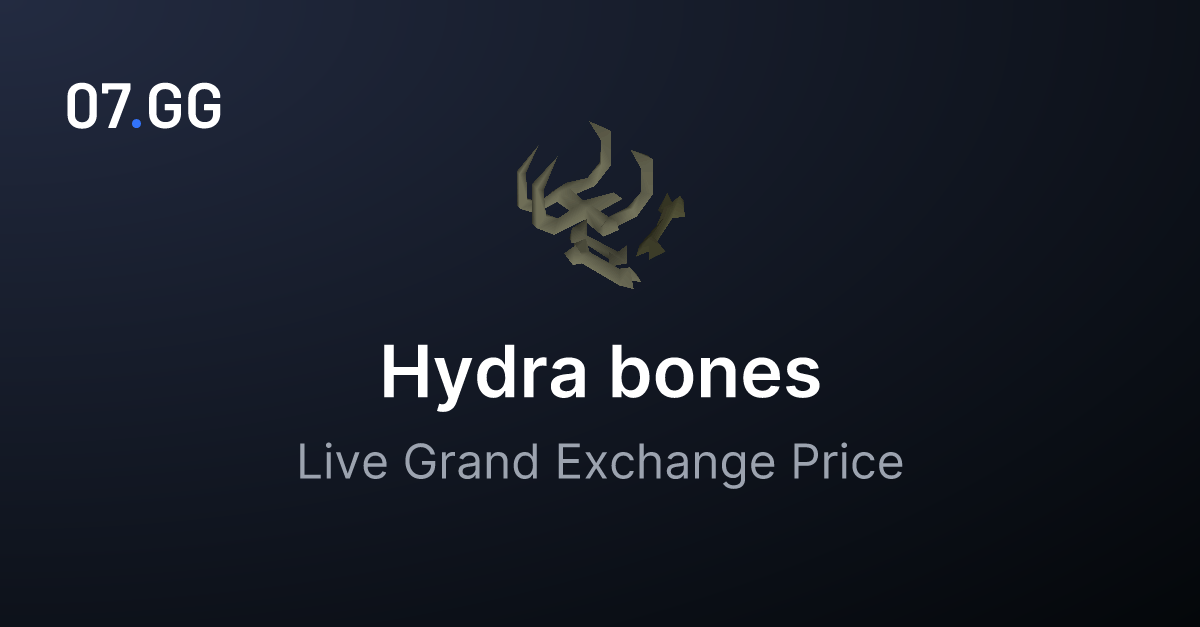 Hydra bones: Live GE Price on OSRS