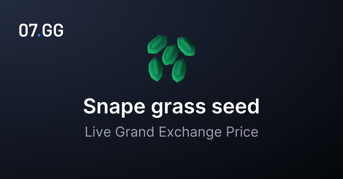 Snape grass seed: Live GE Price on OSRS