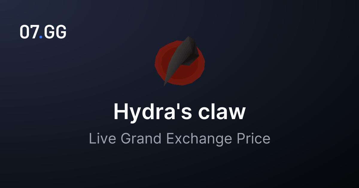 Hydra's claw: Live GE Price on OSRS