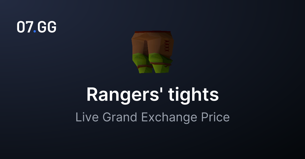 Rangers' tights: Live GE Price on OSRS