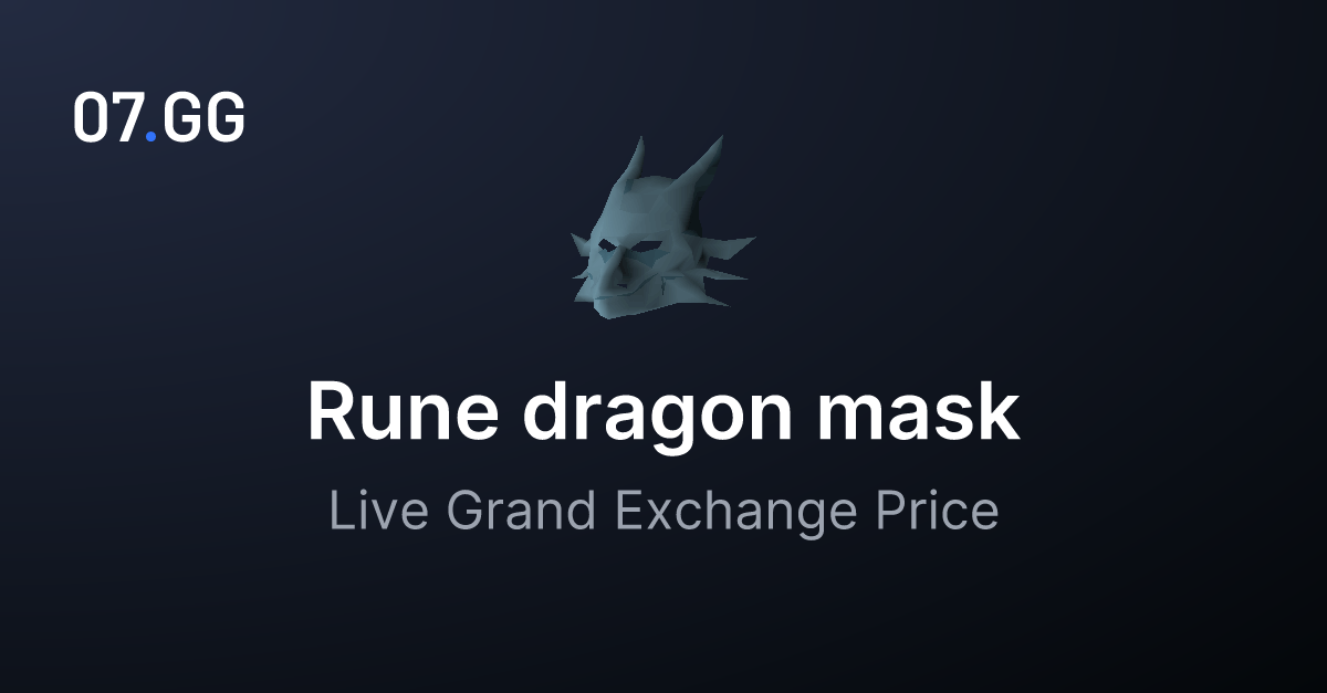 Rune dragon mask: Live GE Price on OSRS