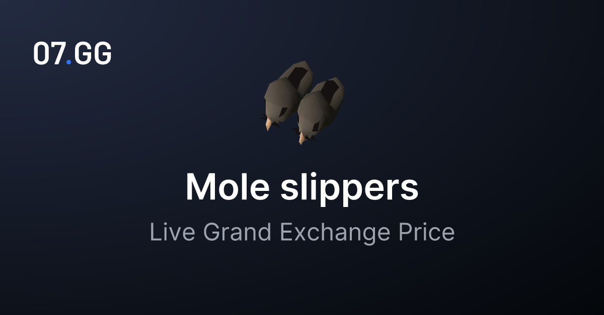 Mole slippers: Live GE Price on OSRS