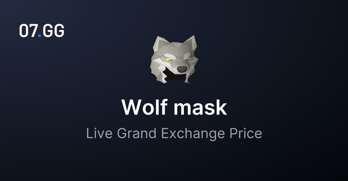 Wolf mask: Live GE Price on OSRS