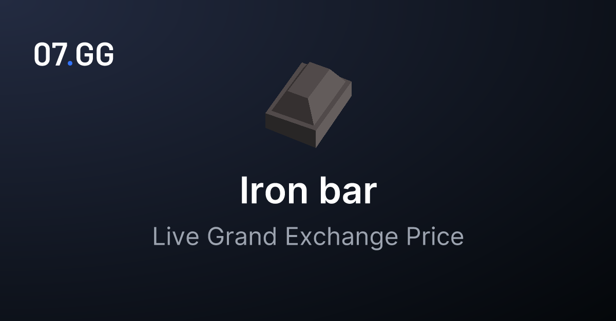Iron bar: Live GE Price on OSRS