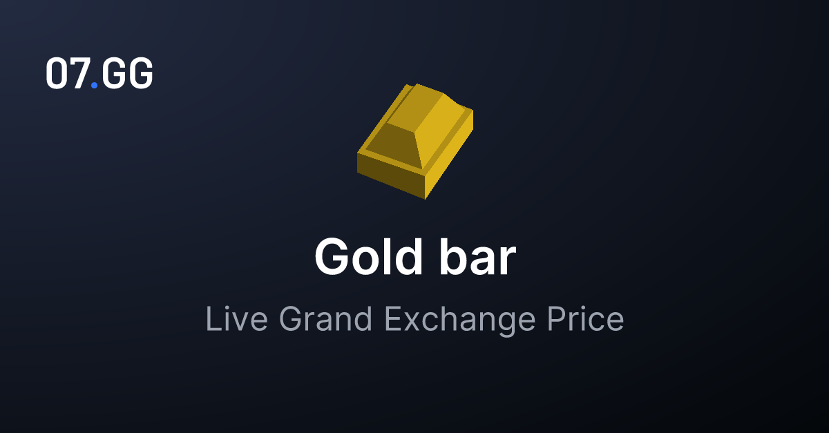 Gold bar: Live GE Price on OSRS