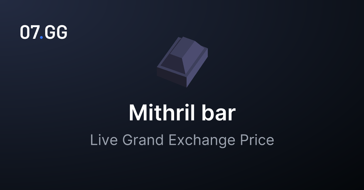 Mithril bar: Live GE Price on OSRS