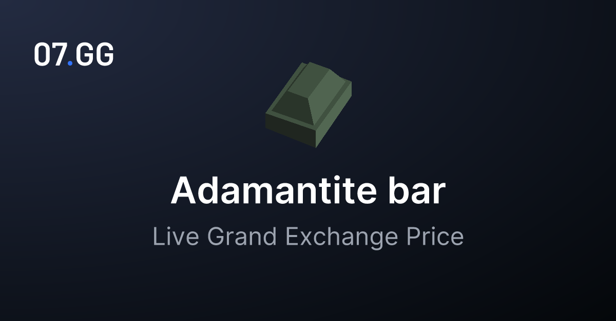 Adamantite bar: Live GE Price on OSRS