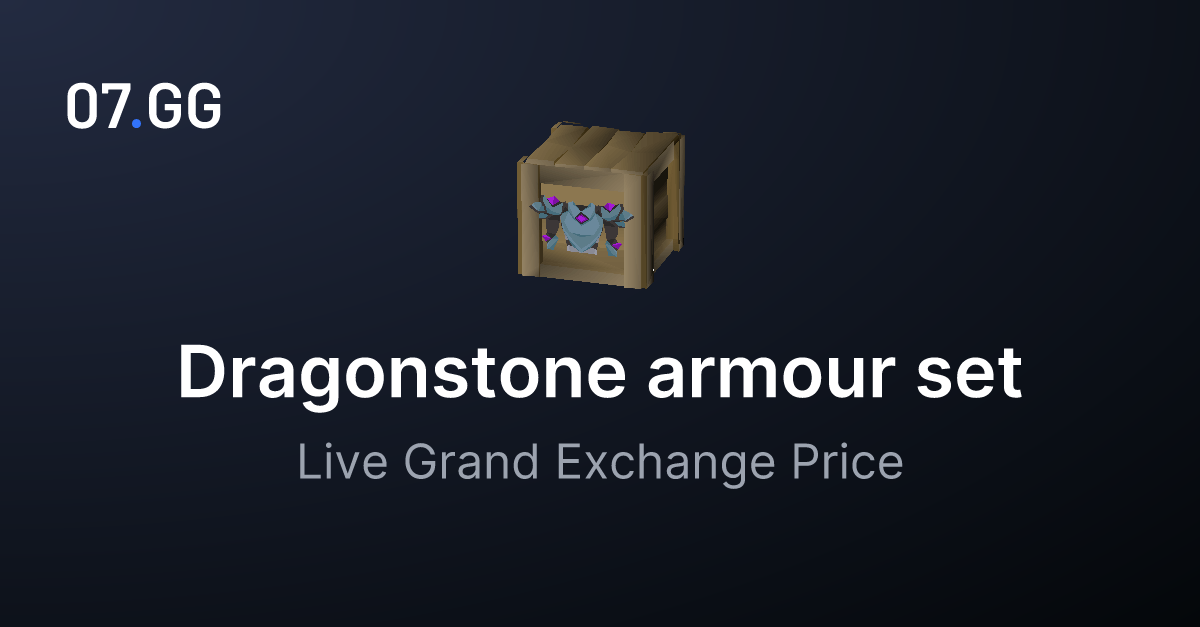 Dragonstone armour set: Live GE Price on OSRS