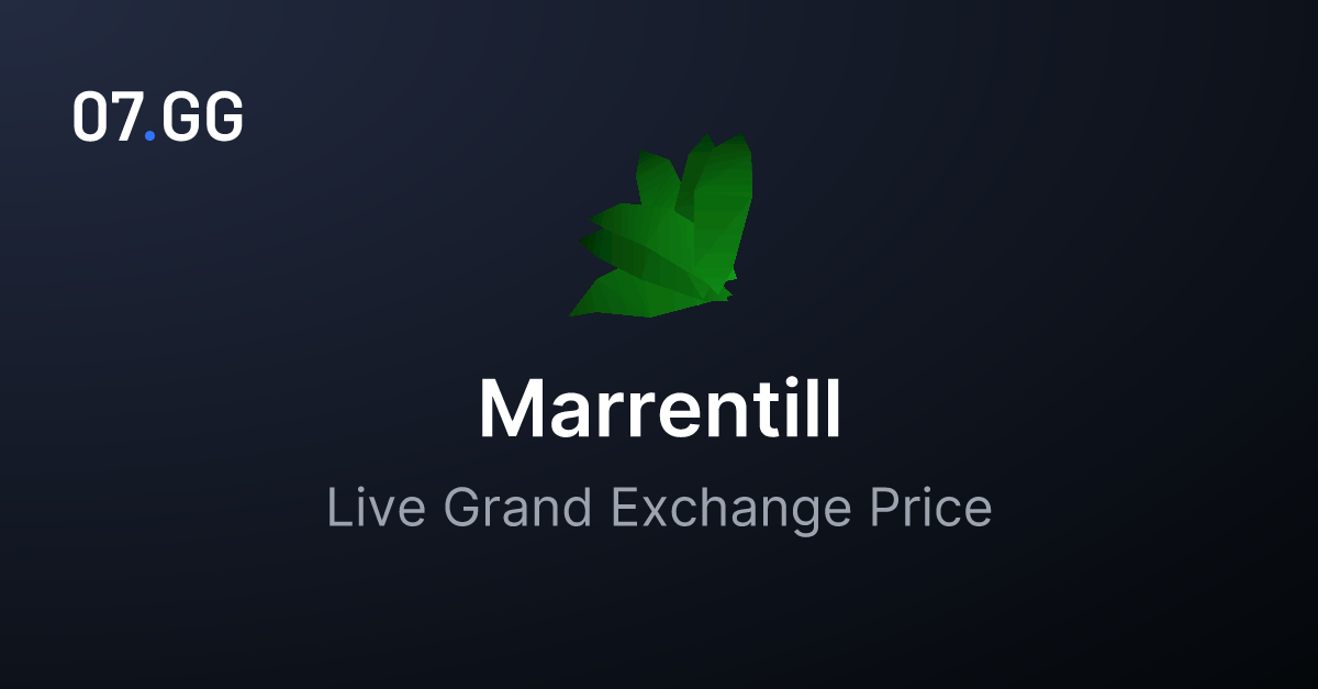 Marrentill: Live GE Price on OSRS