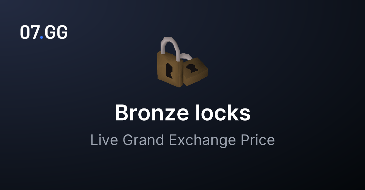 Bronze locks: Live GE Price on OSRS