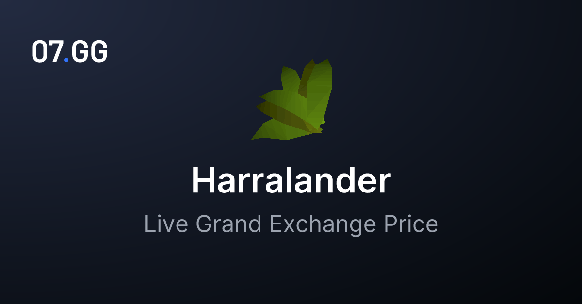 Harralander: Live GE Price on OSRS