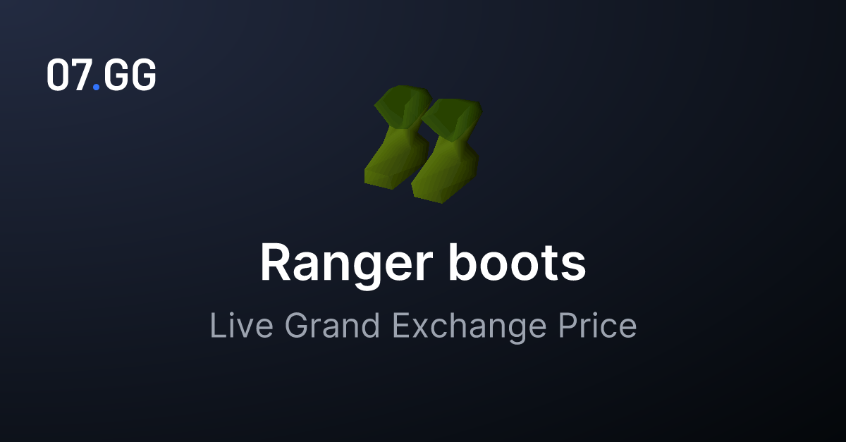 Ranger boots: Live GE Price on OSRS