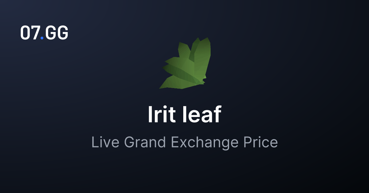 Irit leaf: Live GE Price on OSRS
