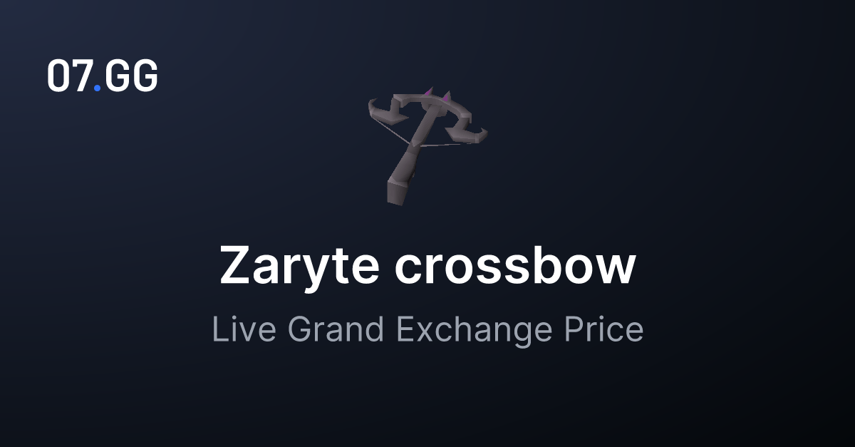 Zaryte crossbow: Live GE Price on OSRS