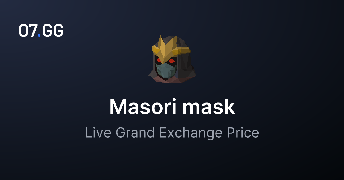 Masori mask: Live GE Price on OSRS