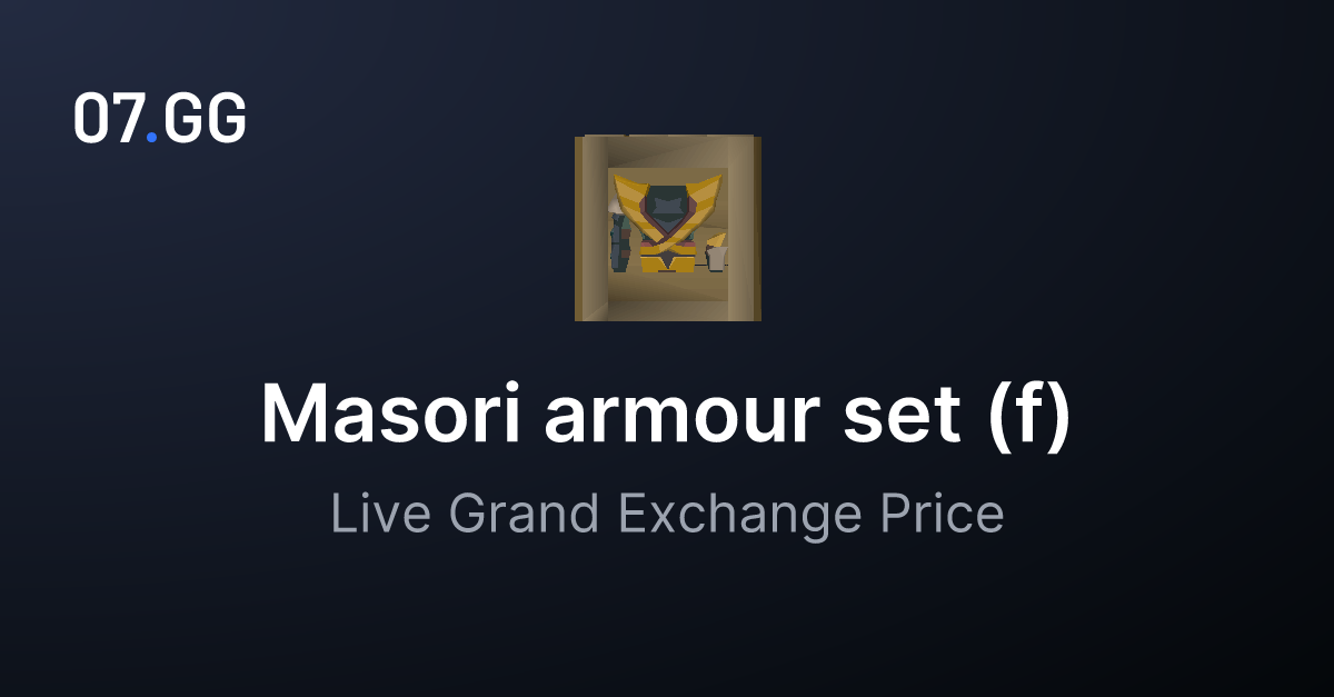 Masori armour set (f): Live GE Price on OSRS