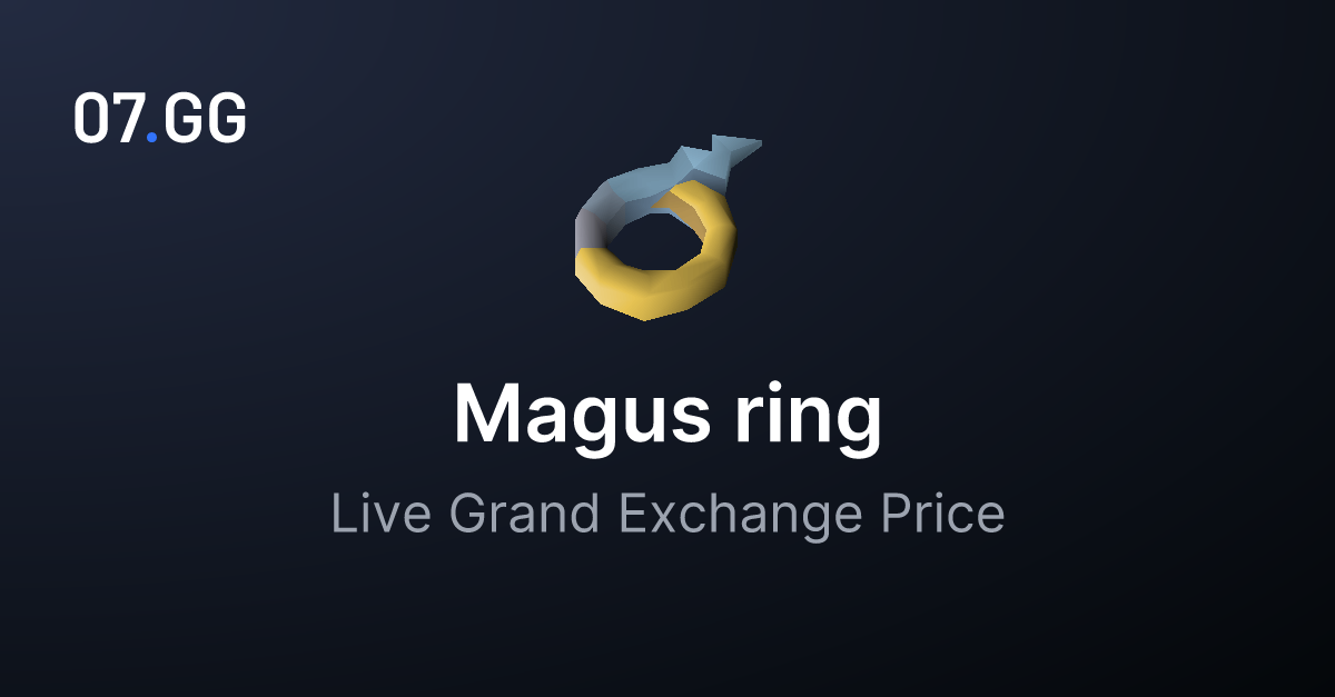 Magus ring: Live GE Price on OSRS