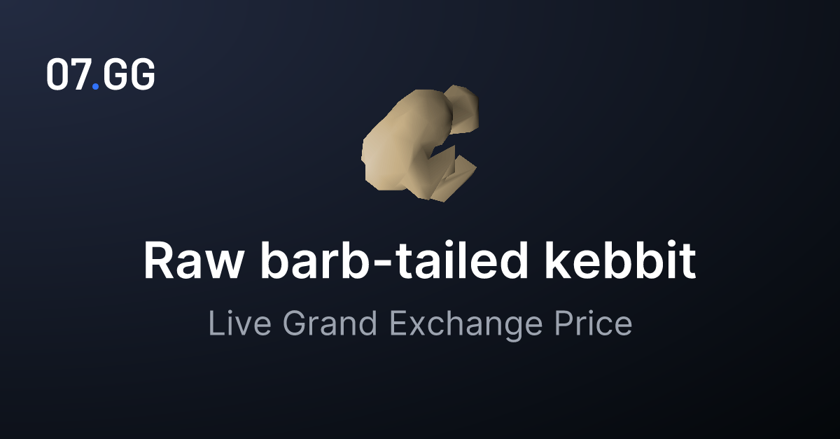 Raw barb-tailed kebbit: Live GE Price on OSRS