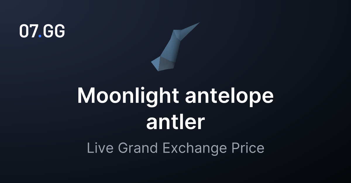Moonlight antelope antler: Live GE Price on OSRS