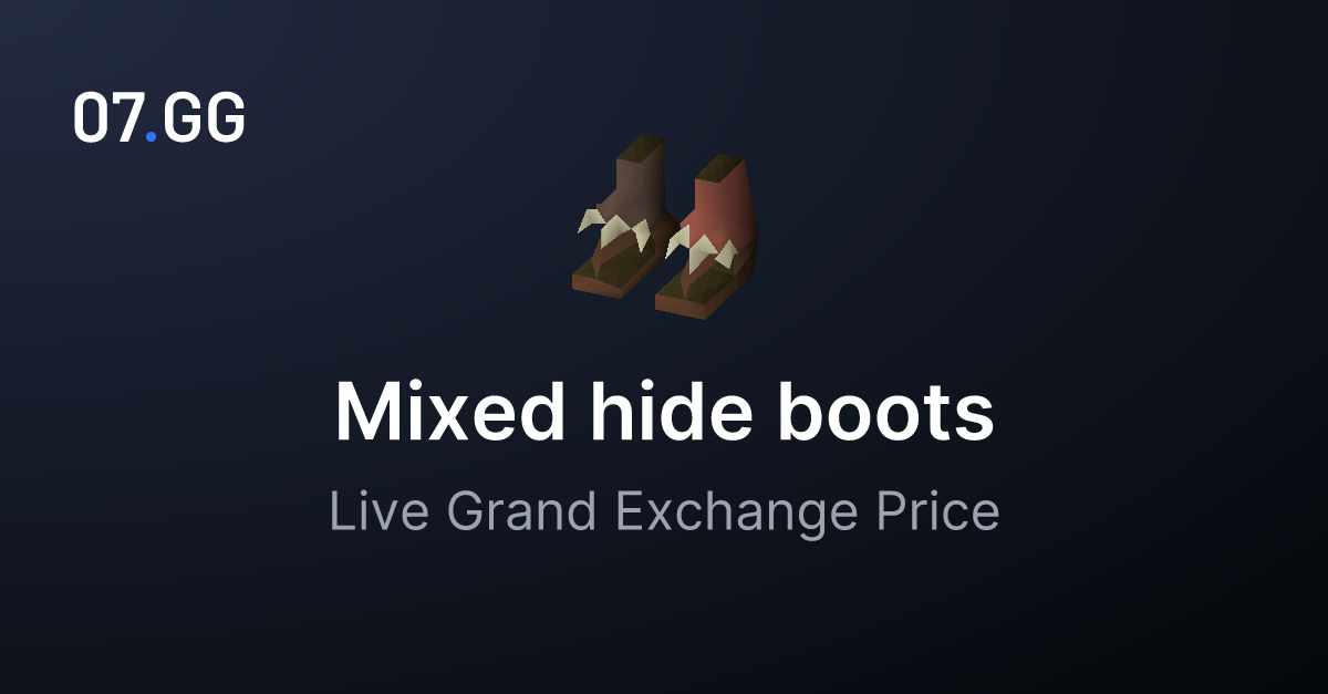 Mixed hide boots: Live GE Price on OSRS