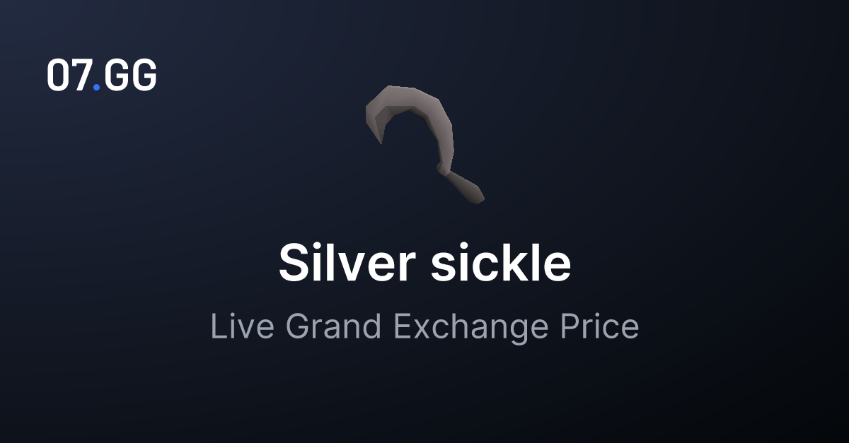 Silver sickle: Live GE Price on OSRS