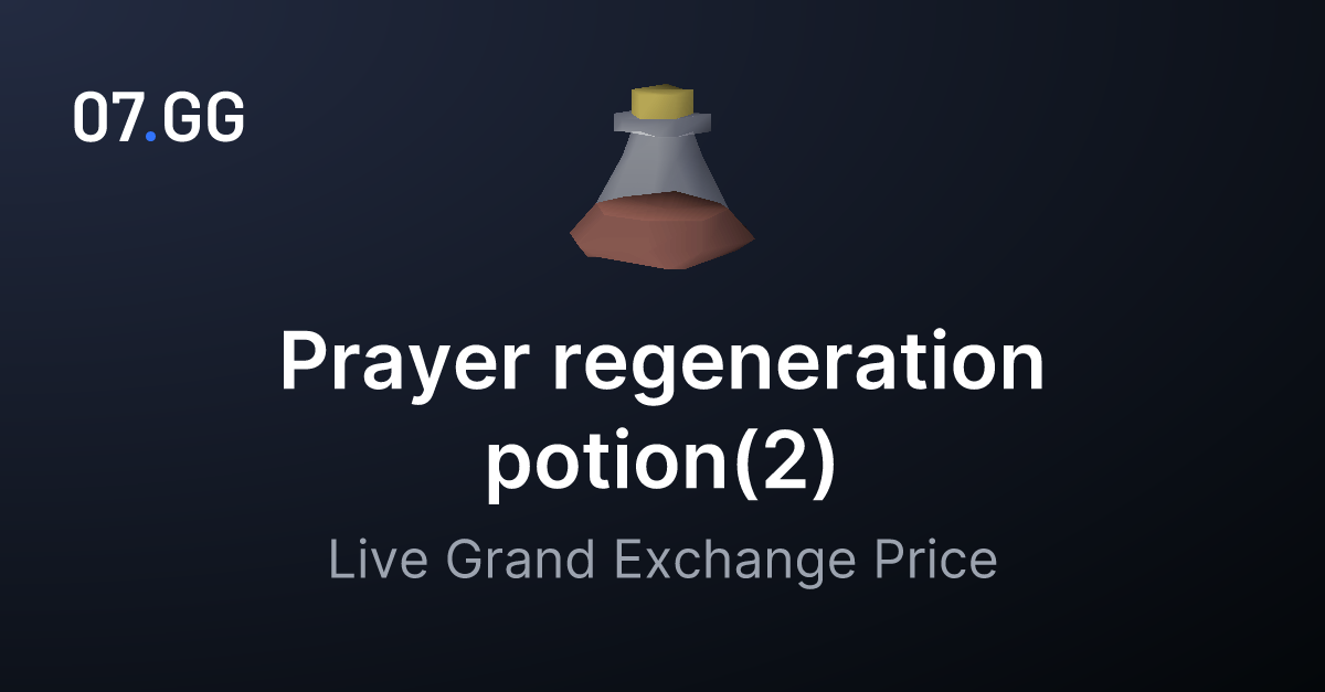 Prayer regeneration potion(2): Live GE Price on OSRS