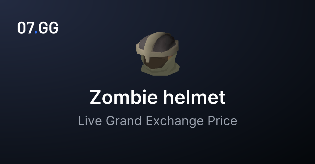 Zombie helmet: Live GE Price on OSRS