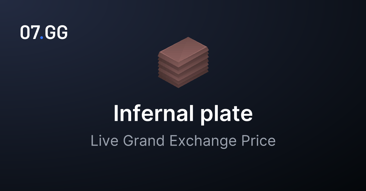 Infernal plate: Live GE Price on OSRS