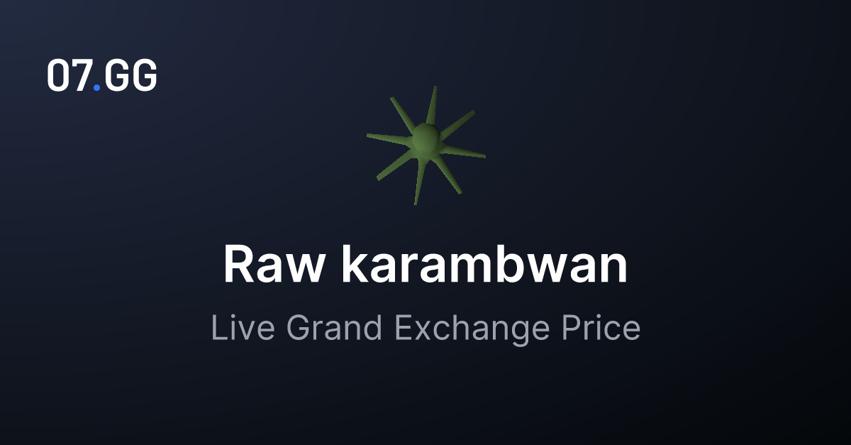 Raw karambwan: Live GE Price on OSRS