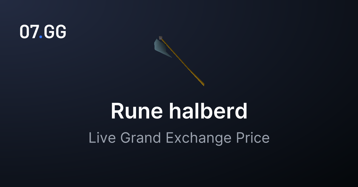 Rune halberd: Live GE Price on OSRS