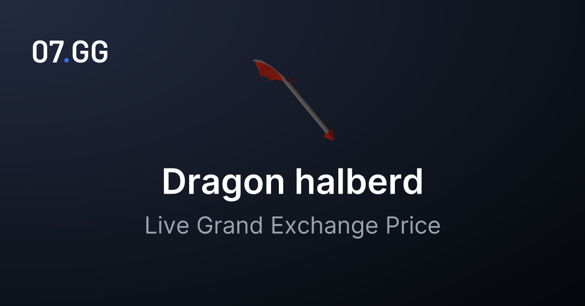 Dragon halberd: Live GE Price on OSRS