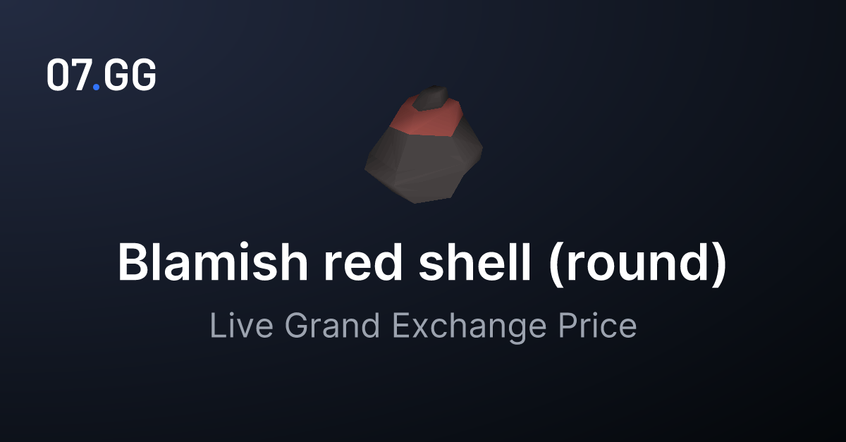 Blamish red shell (round): Live GE Price on OSRS