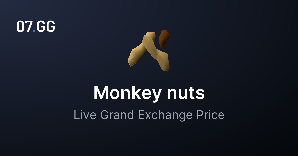 Monkey nuts: Live GE Price on OSRS