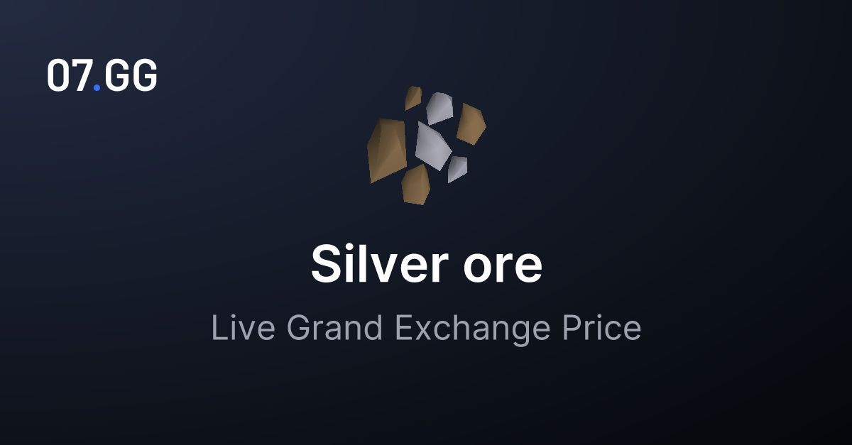 Silver ore: Live GE Price on OSRS