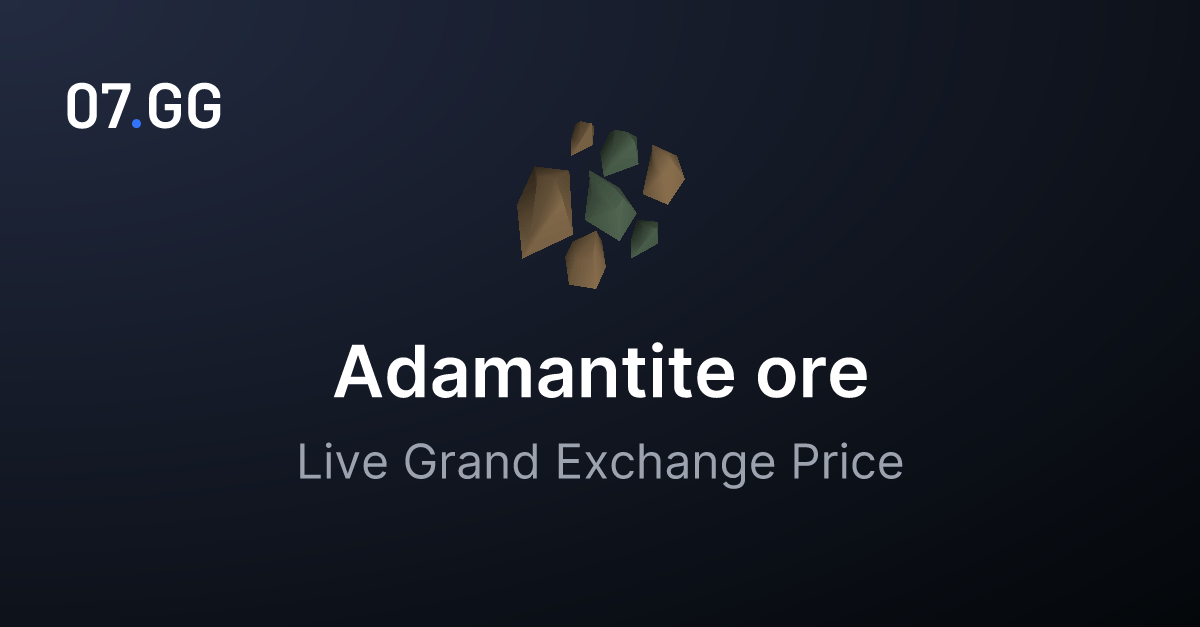 Adamantite ore: Live GE Price on OSRS