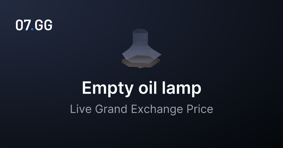 Empty oil lamp: Live GE Price on OSRS