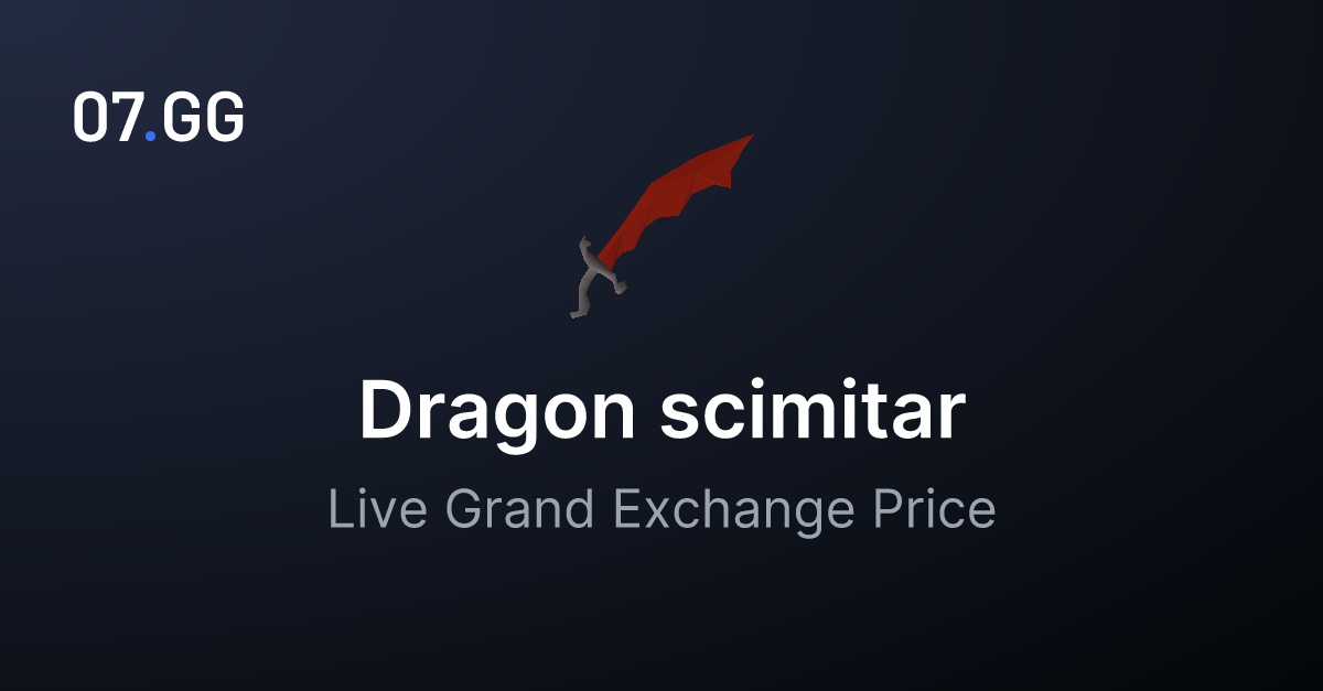 Dragon scimitar: Live GE Price on OSRS