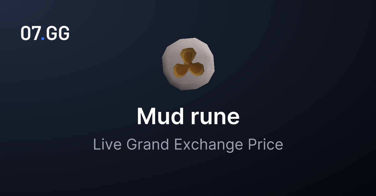 Mud rune: Live GE Price on OSRS