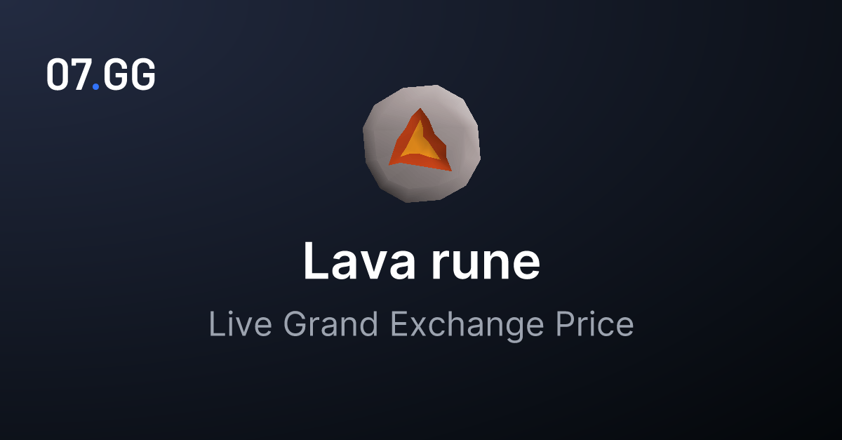 Lava rune: Live GE Price on OSRS