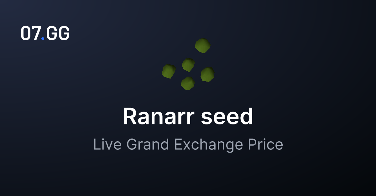 Ranarr seed: Live GE Price on OSRS