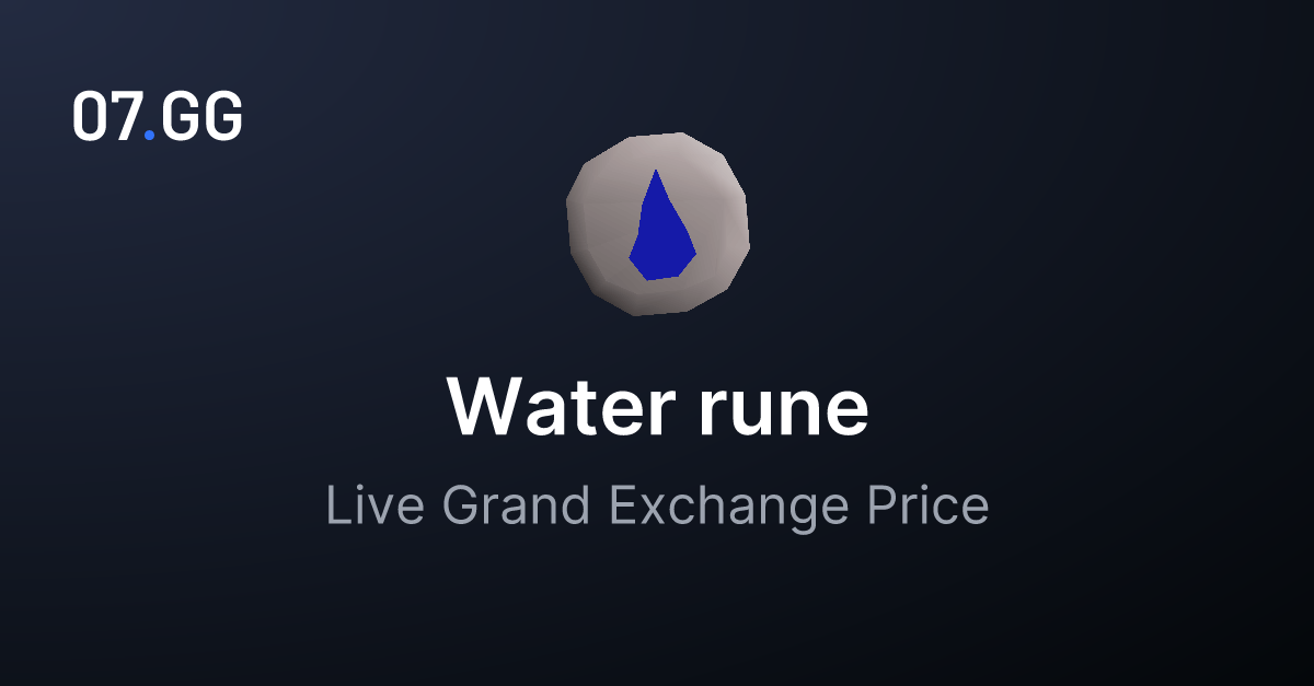 Water rune: Live GE Price on OSRS